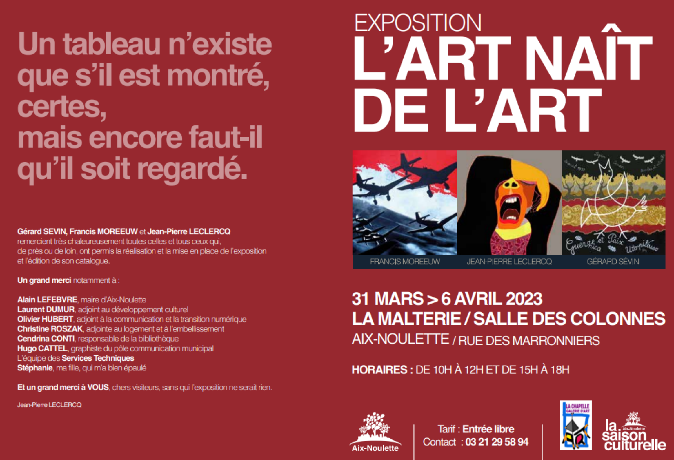 EXPOSITION à LA MALTERIE / AIX-NOULETTE